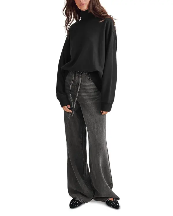 Splendid Winslow Long Sleeve Mock Neck Sweater