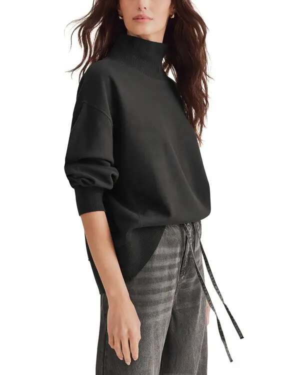 Splendid Winslow Long Sleeve Mock Neck Sweater