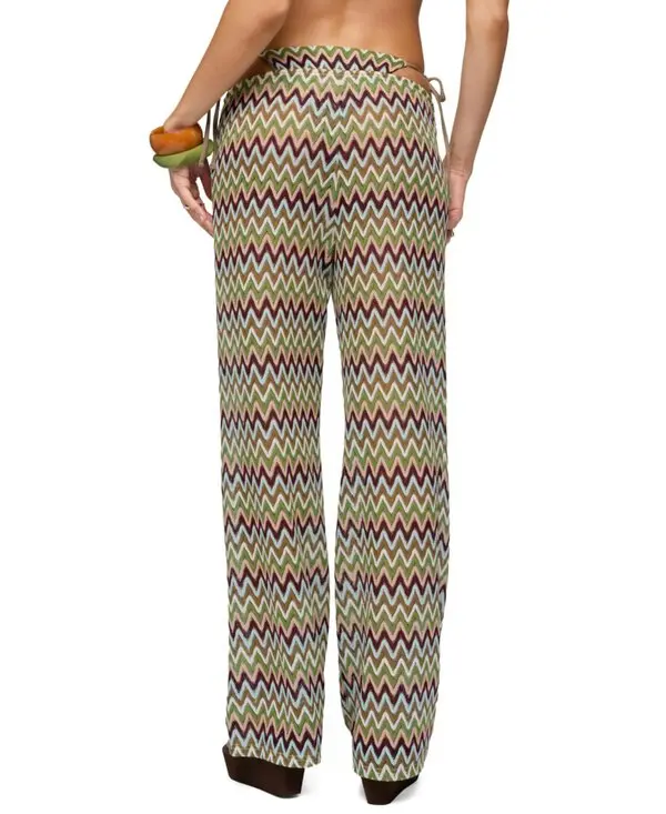 EDIKTED Mindee Zigzag Crochet Pants