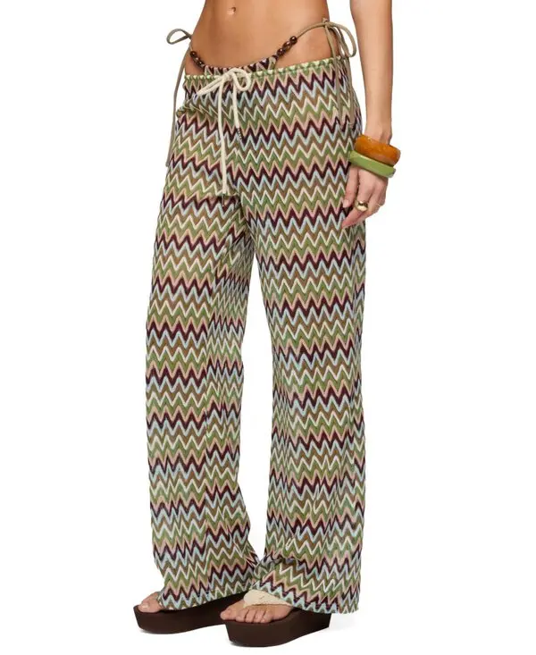 EDIKTED Mindee Zigzag Crochet Pants