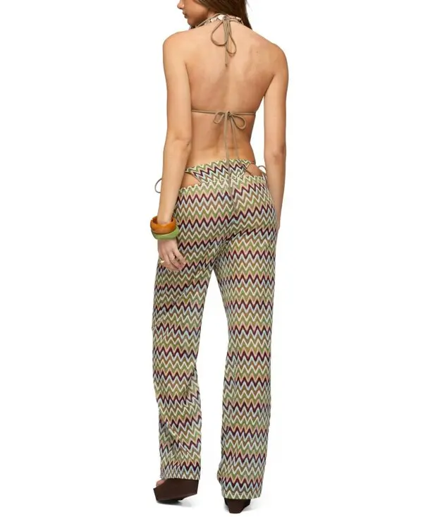 EDIKTED Mindee Zigzag Crochet Pants