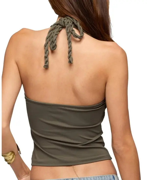 EDIKTED Sherri Braided Strap Halter Top