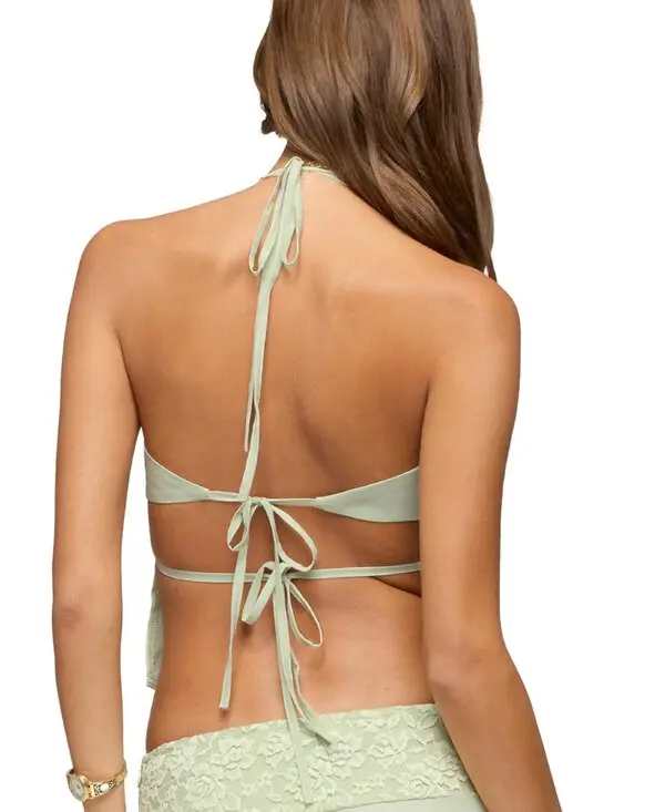 EDIKTED Evia Lacey Backless Halter Top