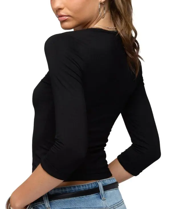 EDIKTED Jamila Three-quarter Sleeve Top