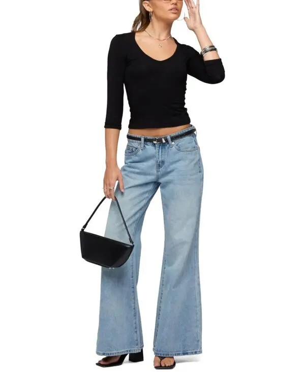EDIKTED Jamila Three-quarter Sleeve Top