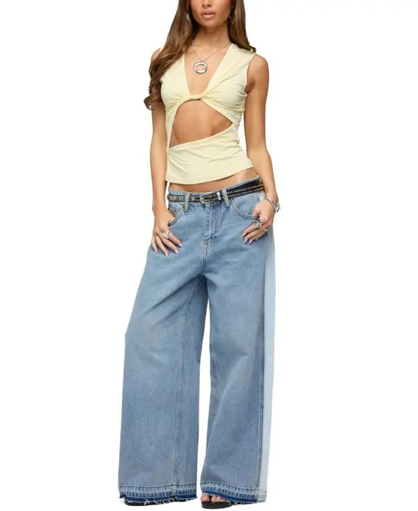 EDIKTED Miranda Twist Cutout Top