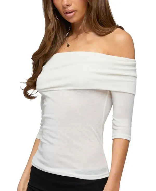 EDIKTED Thais Foldover Backless Top