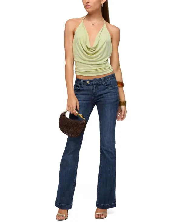 EDIKTED Solena Backless Chain Cowl Neck Top