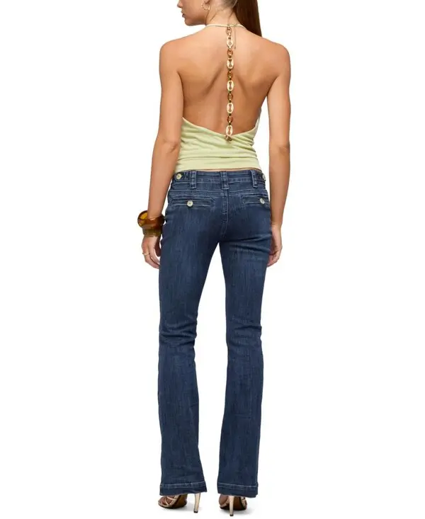 EDIKTED Solena Backless Chain Cowl Neck Top