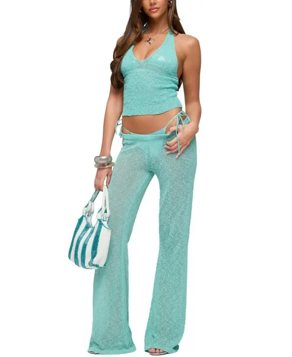 EDIKTED Bena Textured Knit Halter Top