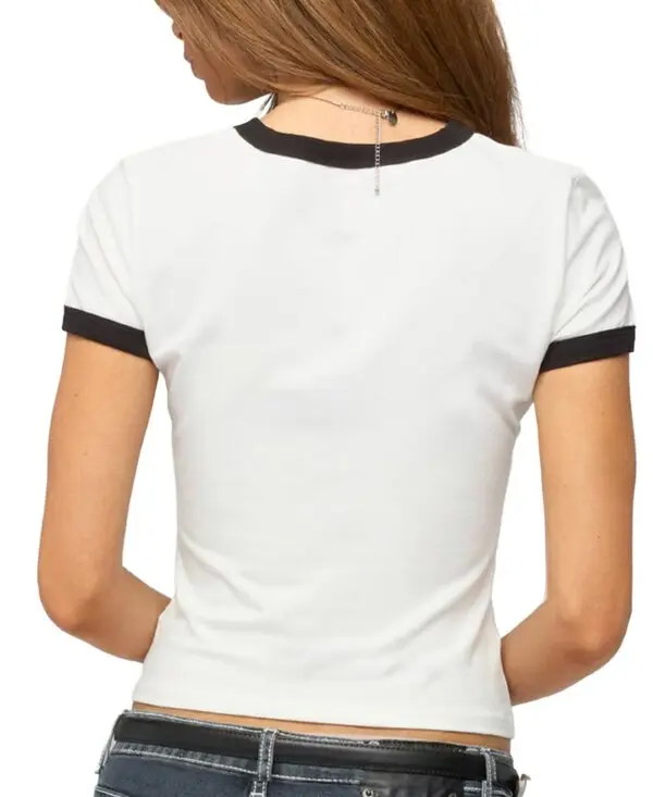 EDIKTED Germany Contrast Trim T-shirt