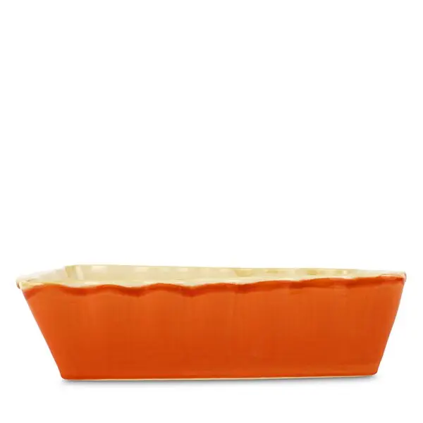VIETRI Italian Bakers Medium Rectangular Baking Dish - Orange