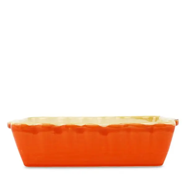 VIETRI Italian Bakers Small Rectangular Baking Dish - Orange