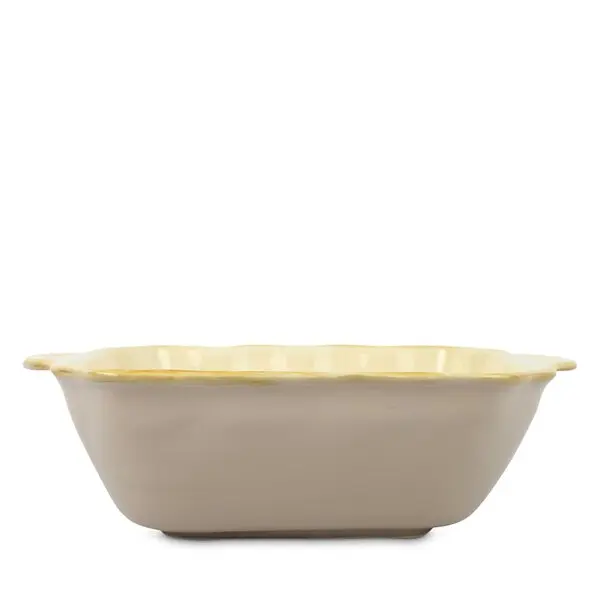 VIETRI Italian Bakers Medium Square Baking Dish - Beige/khak