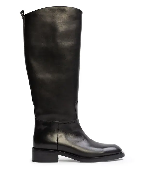 BLACK SUEDE STUDIO Pace Leather Riding Boots