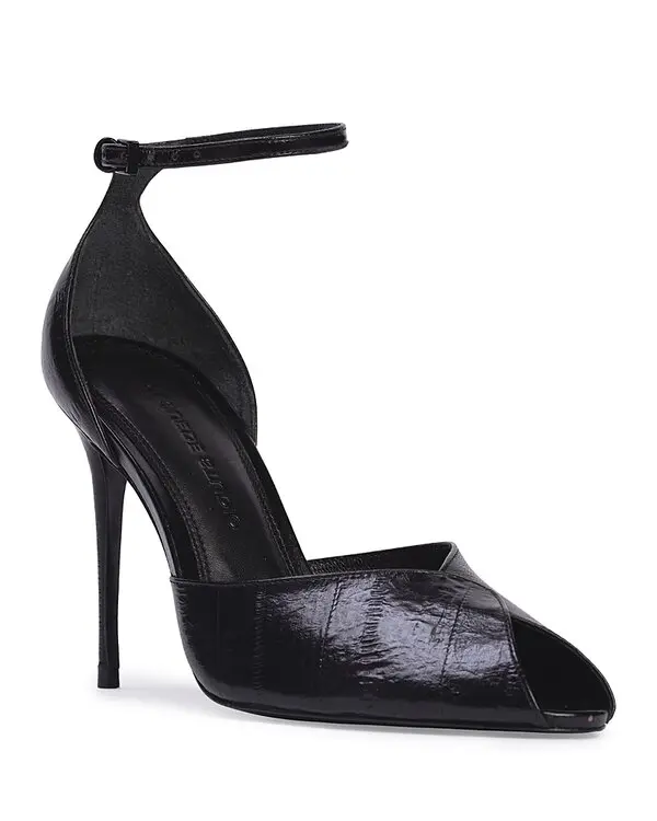 BLACK SUEDE STUDIO Cala 100 Leather Peep Toe Sandals