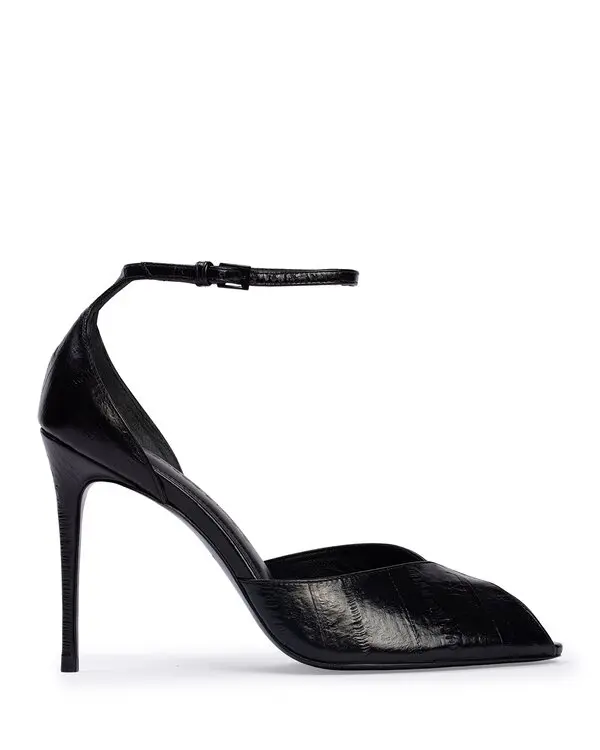 BLACK SUEDE STUDIO Cala 100 Leather Peep Toe Sandals
