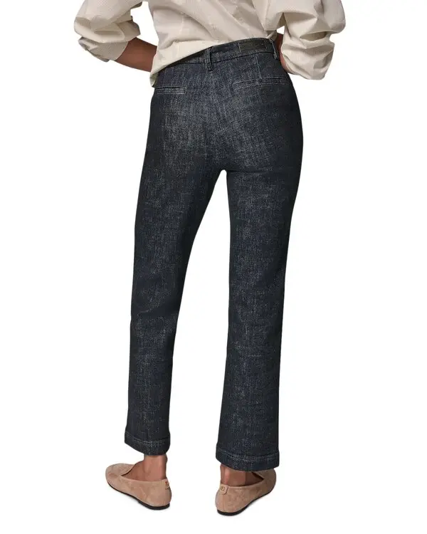 DONNA KARAN WEEKEND The Ren Cotton Stretch High Rise Straight Pants