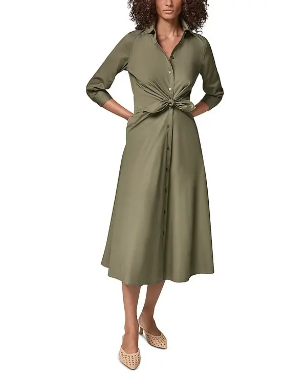 DONNA KARAN WEEKEND Cotton Stretch Shirtdress