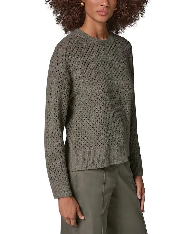 DONNA KARAN WEEKEND Open Work Oversized Sweater