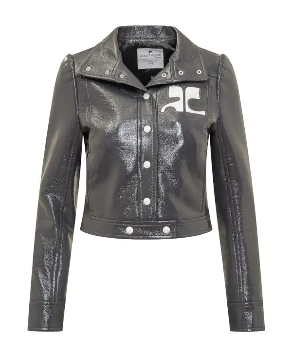 COURREGES Courrèges Vinyl Collared Button-up Jacket