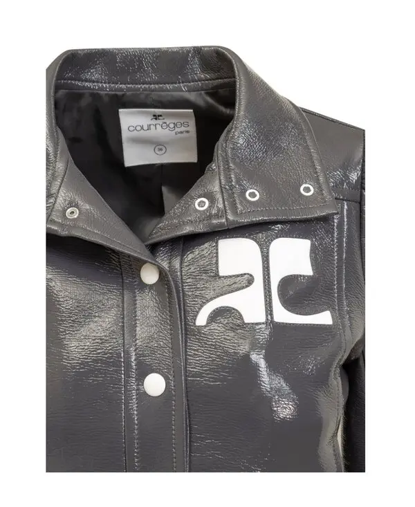 COURREGES Courrèges Vinyl Collared Button-up Jacket