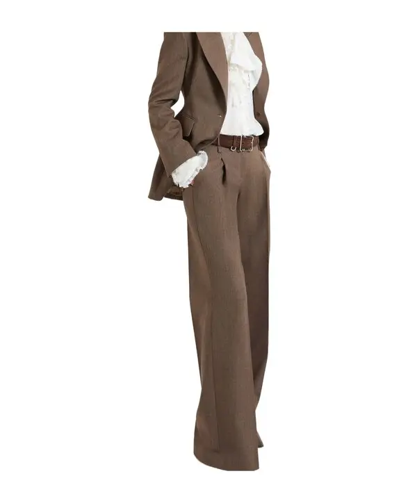 Ermanno Scervino Palazzo Trousers In Fresco Wool