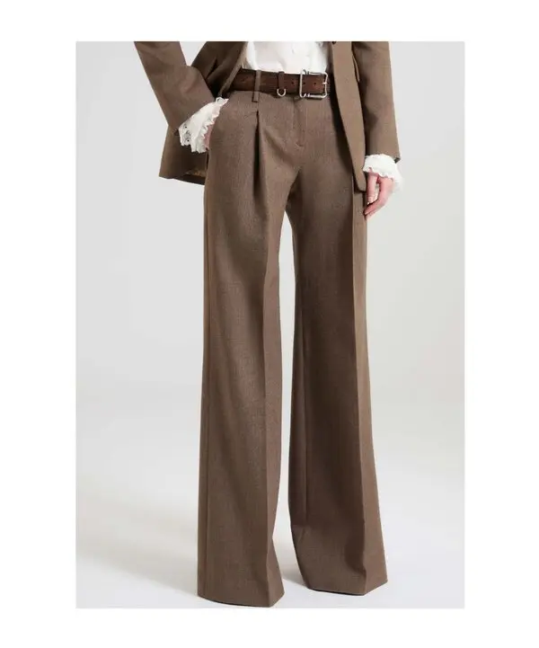Ermanno Scervino Palazzo Trousers In Fresco Wool