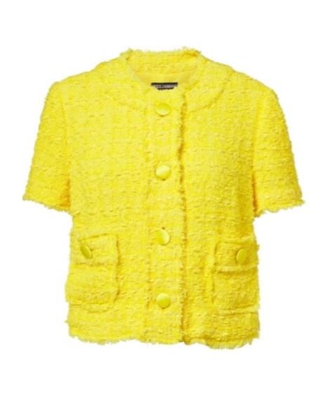 Dolce & Gabbana Cotton-blend Tweet Jacket - Yellow