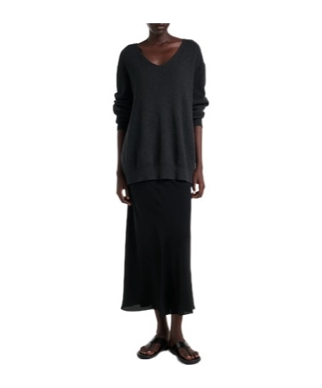 THE ROW Silk Crêpe De Chine Midi Skirt