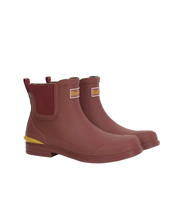 Barbour Chelsea Short Rain Boots - Red