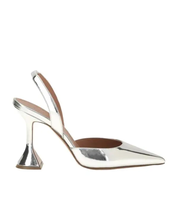 Amina Muaddi Pointed-toe High-heeled Sandals - Silver