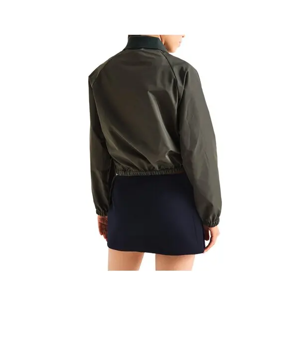Miu Miu Contrastcollar Cropped Cargo Jacket