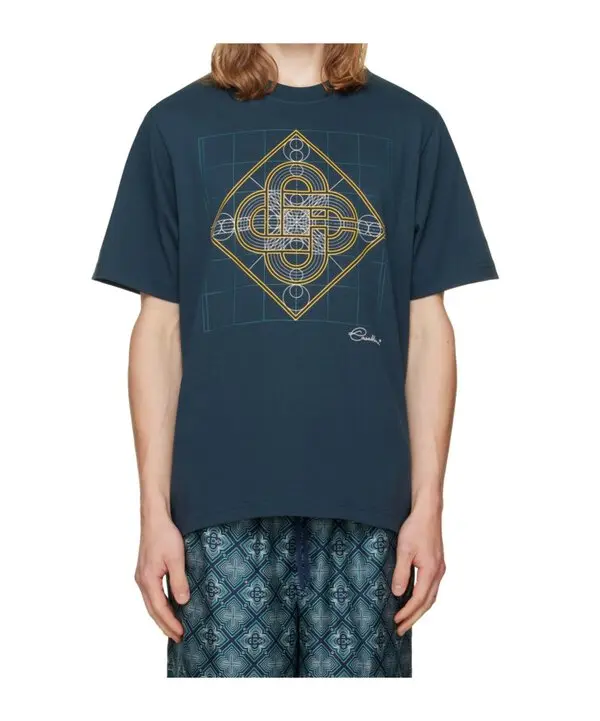 Casablanca Graphic-print T-shirt - Navy