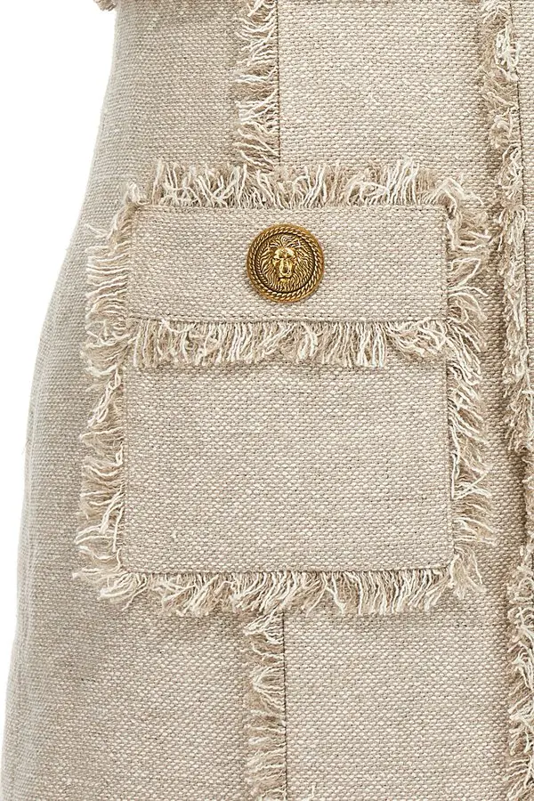 Balmain Logo Button Detailed Dress