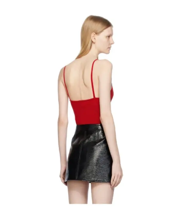 COURREGES Logo-embroidered Ribbed Vest