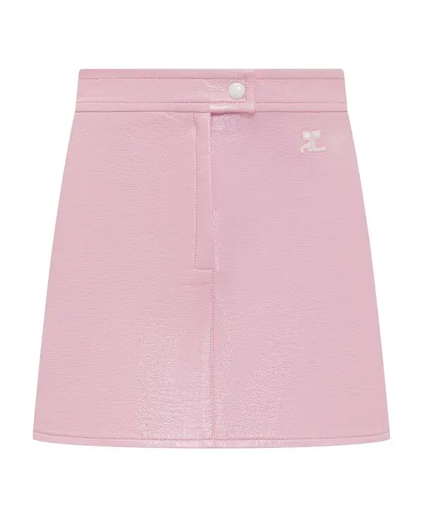 COURREGES Reedition Vynil Logo-embroidered Mini Skirt - Pink