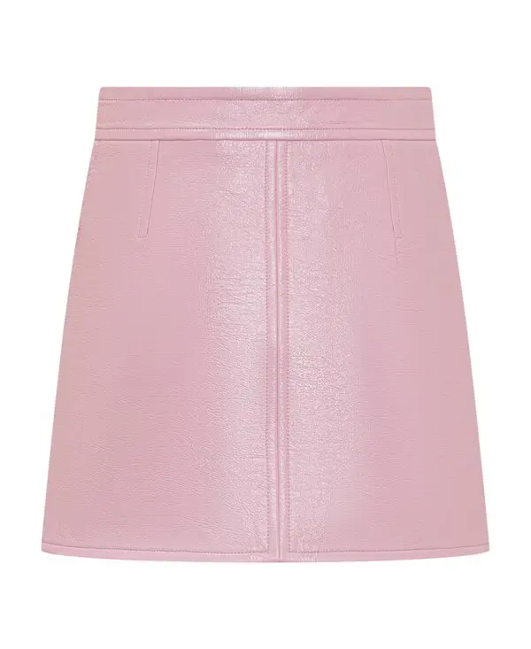 COURREGES Reedition Vynil Logo-embroidered Mini Skirt