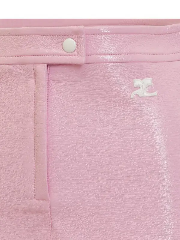 COURREGES Reedition Vynil Logo-embroidered Mini Skirt