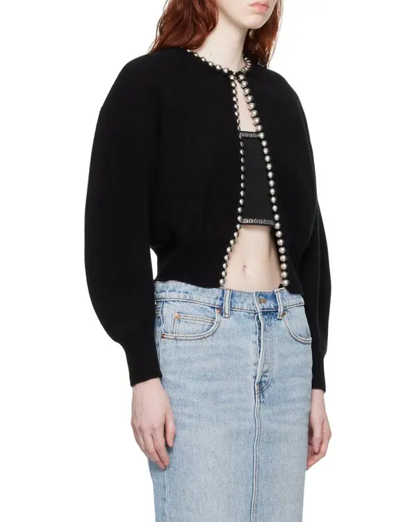 Alexander Wang Ball Detailed Cropped Cardigan