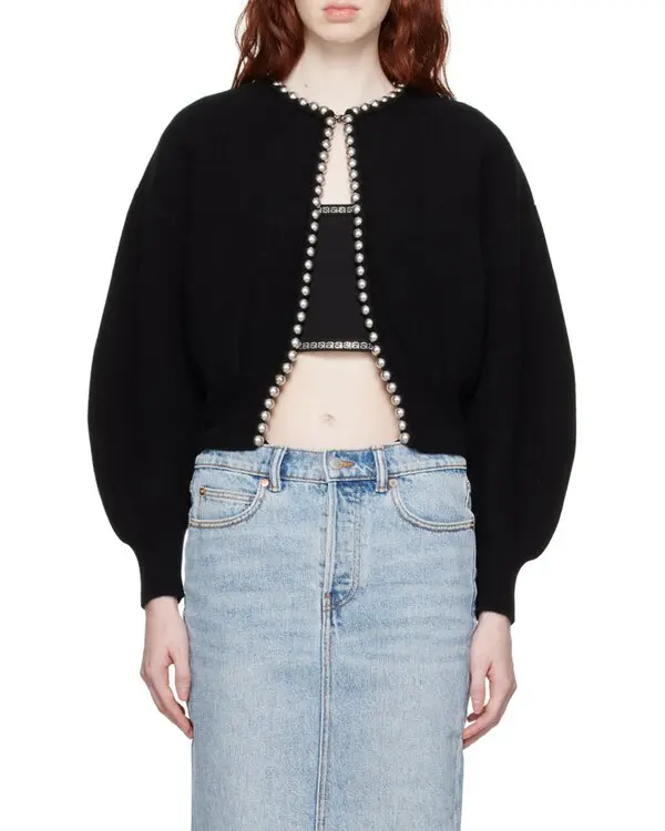 Alexander Wang Ball Detailed Cropped Cardigan