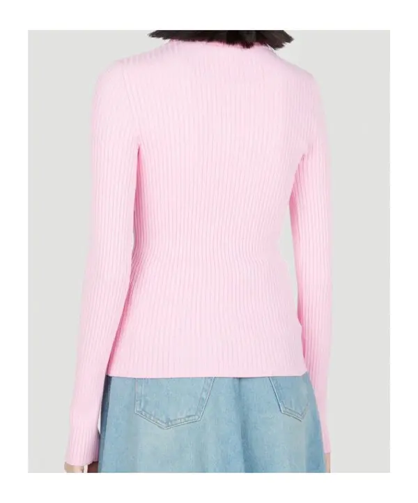 COURREGES Courrèges Logo Embroidered Turtleneck Jumper
