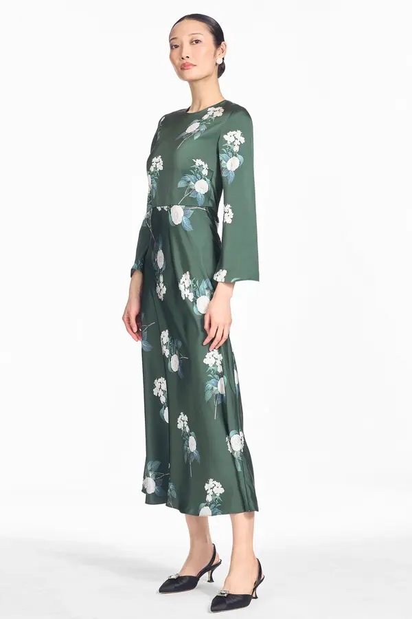 Sachin & Babi Tyra Forest Green Floral Empire Waist Dress - Forest Flower