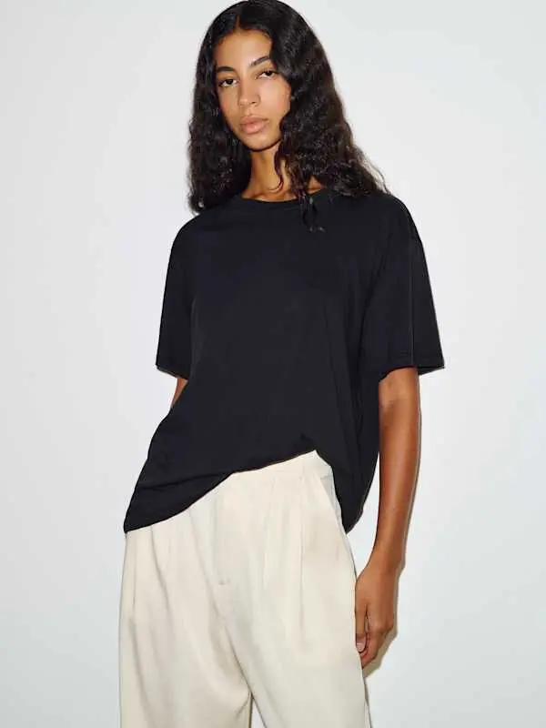 REFORMATION Liam Oversized T-shirt - Black