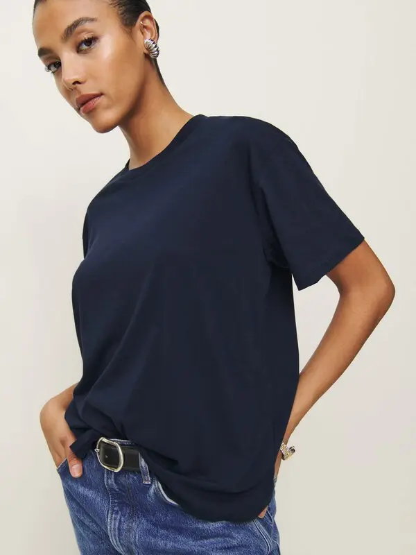 REFORMATION Liam Oversized T-shirt - Blue