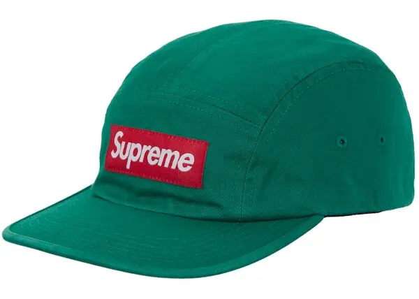 Supreme Washed Chino Twill Camp Cap - Green