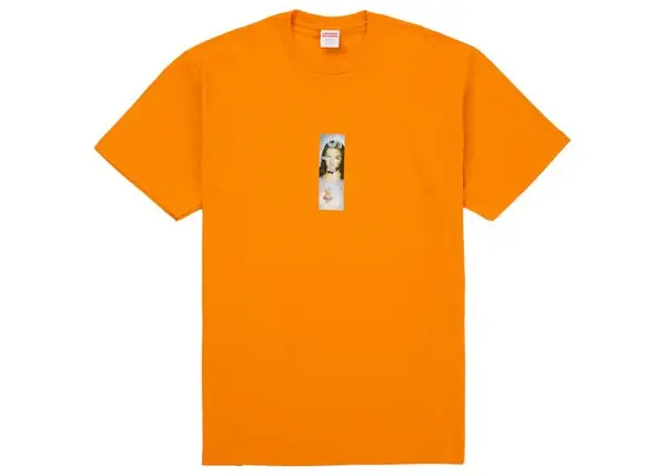 Supreme Prayer Card Box Logo Tee Shirt - Orange