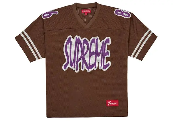 Supreme Reflective Football Jersey - Brown