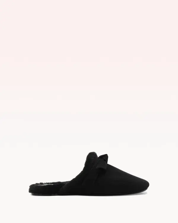 ALEXANDRE BIRMAN Clarita Babouche Shearling - Black