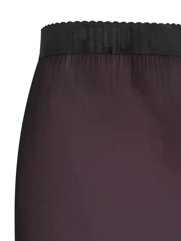 Attico Crystal Embellished Layered Midi Skirt